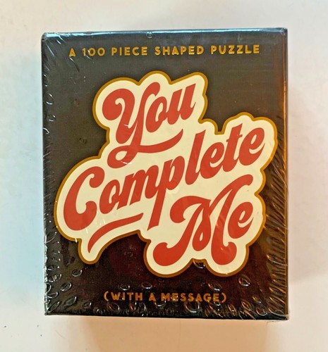 BRASS MONKEY Puzzle YOU COMPLETE ME 100 Pc Mini 7.25" Shaped Message ...