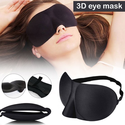 3D Blindfold Sleep Mask Soft Padded Sleeping Eye Mask Blackout eye ...