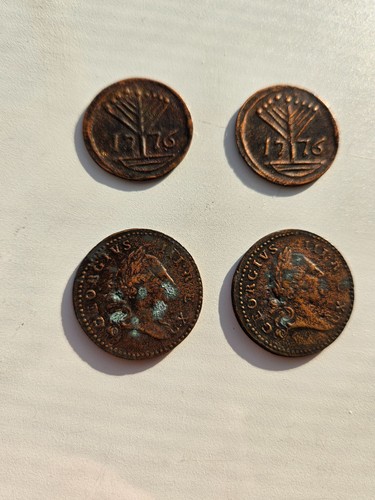 Vintage US Colonial Coins – 1773 Virginia and 1776 New Hampshire ...