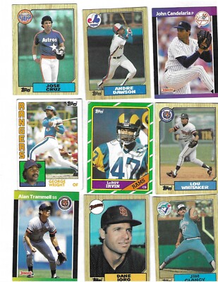 9, LeRoy Irvin Rams, Rare card of Dan Iorg rangers. Texas Rang., John ...