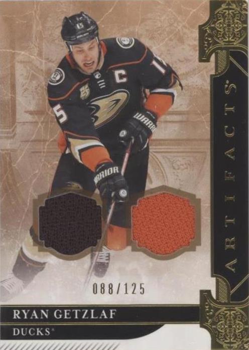 2019-20 Upper Deck Artifacts - Stars Ryan Getzlaf #118 Gold Material ...