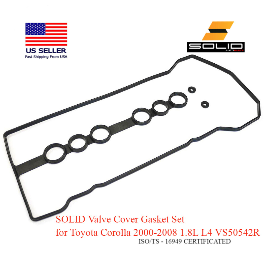 SOLID!! Valve Cover Gasket Set fit for Toyota Corolla 2000-2008 1.8L L4 ...