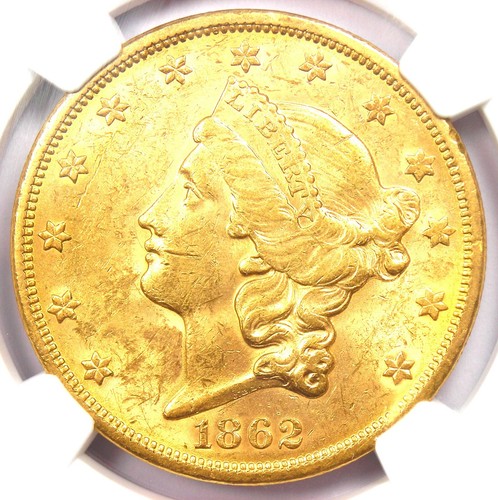 1862-S Liberty Gold Double Eagle $20 Coin - NGC MS61 (BU UNC) - $22,500 ...