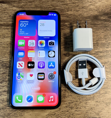 Apple iPhone X - 64GB - Silver (Unlocked) A1865 (CDMA + GSM) | eBay