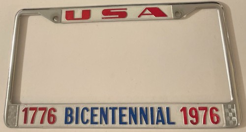 1776 1976 USA Bicentennial Booster License Plate Frame America Freedom ...