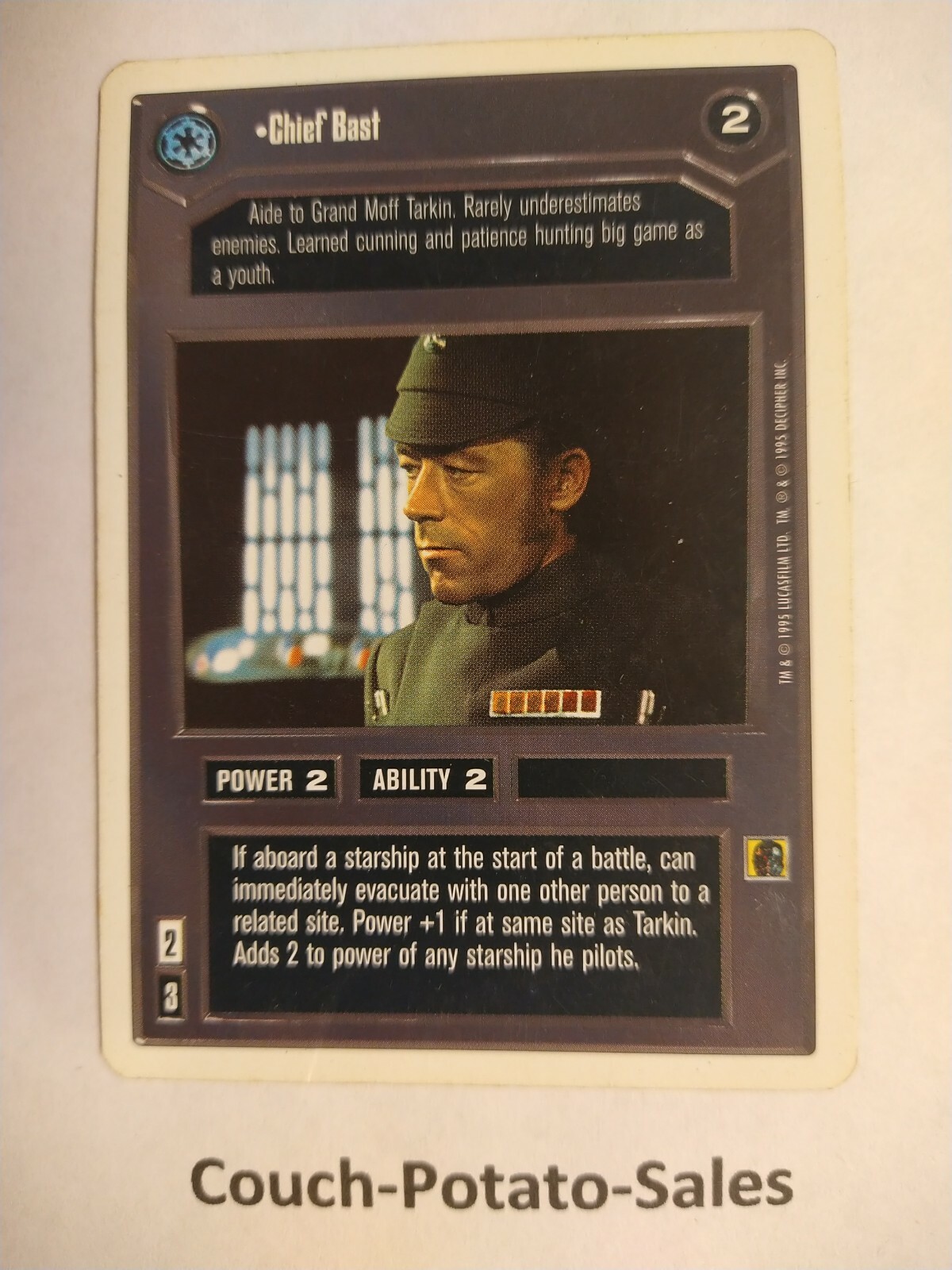 Star Wars White Border CCG Card Chief Bast NEW UNCIRCULATED Premium ...