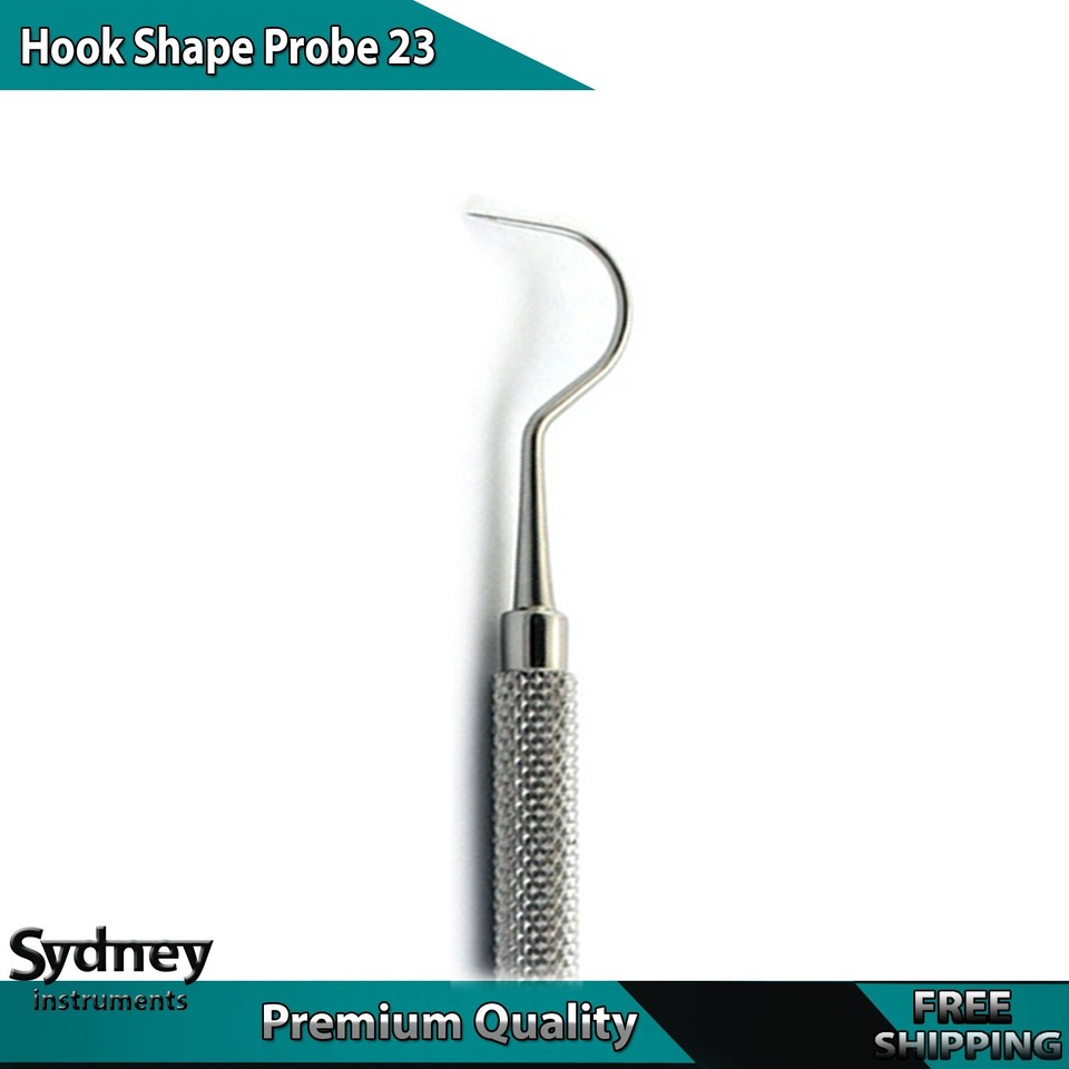 Probe 23 Hook Shape Periodontal Tooth Pick Tartar Remover Dental ...