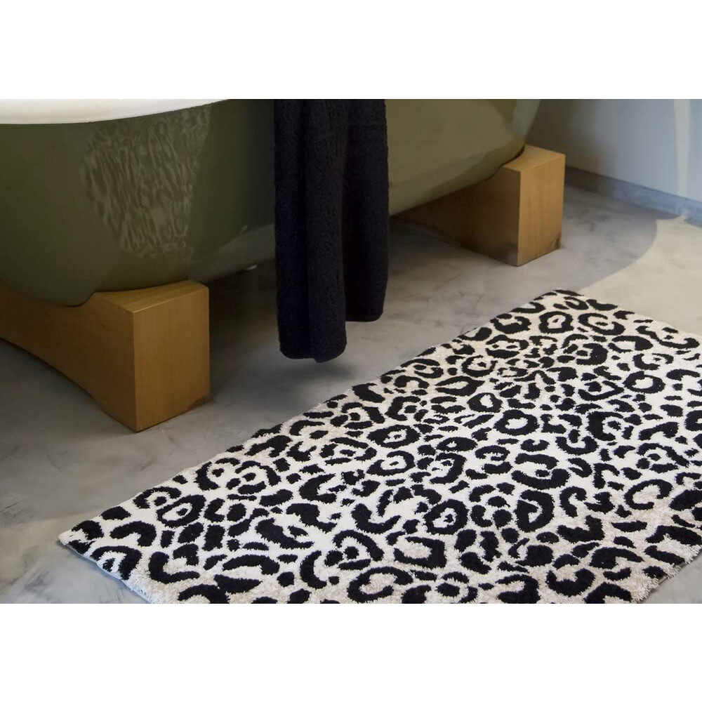 NEW Abyss & Habidecor Leopard Rug Black 140x200cm | eBay