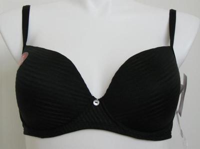 Delta Burke Size 40D Raised Shadow Stripe Bra in Black | eBay