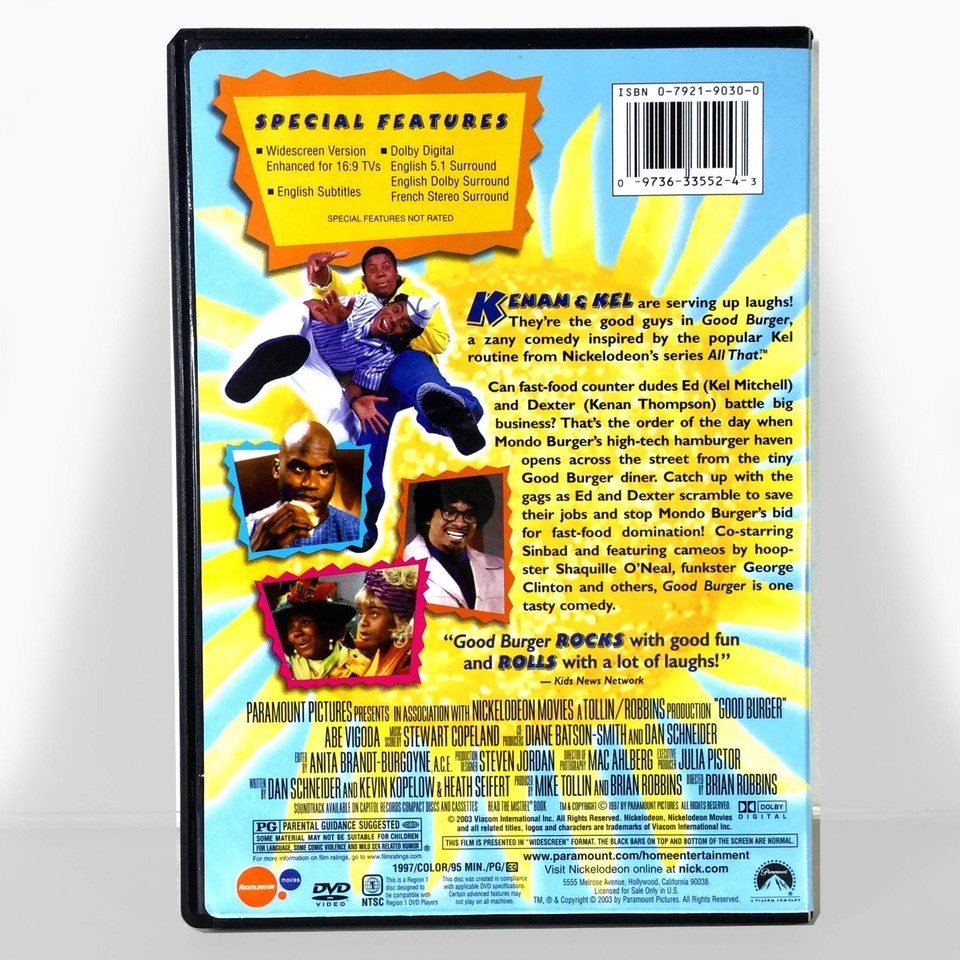 Good Burger (DVD, 1997, Widescreen) Like New ! Kel Mitchell Kenan ...