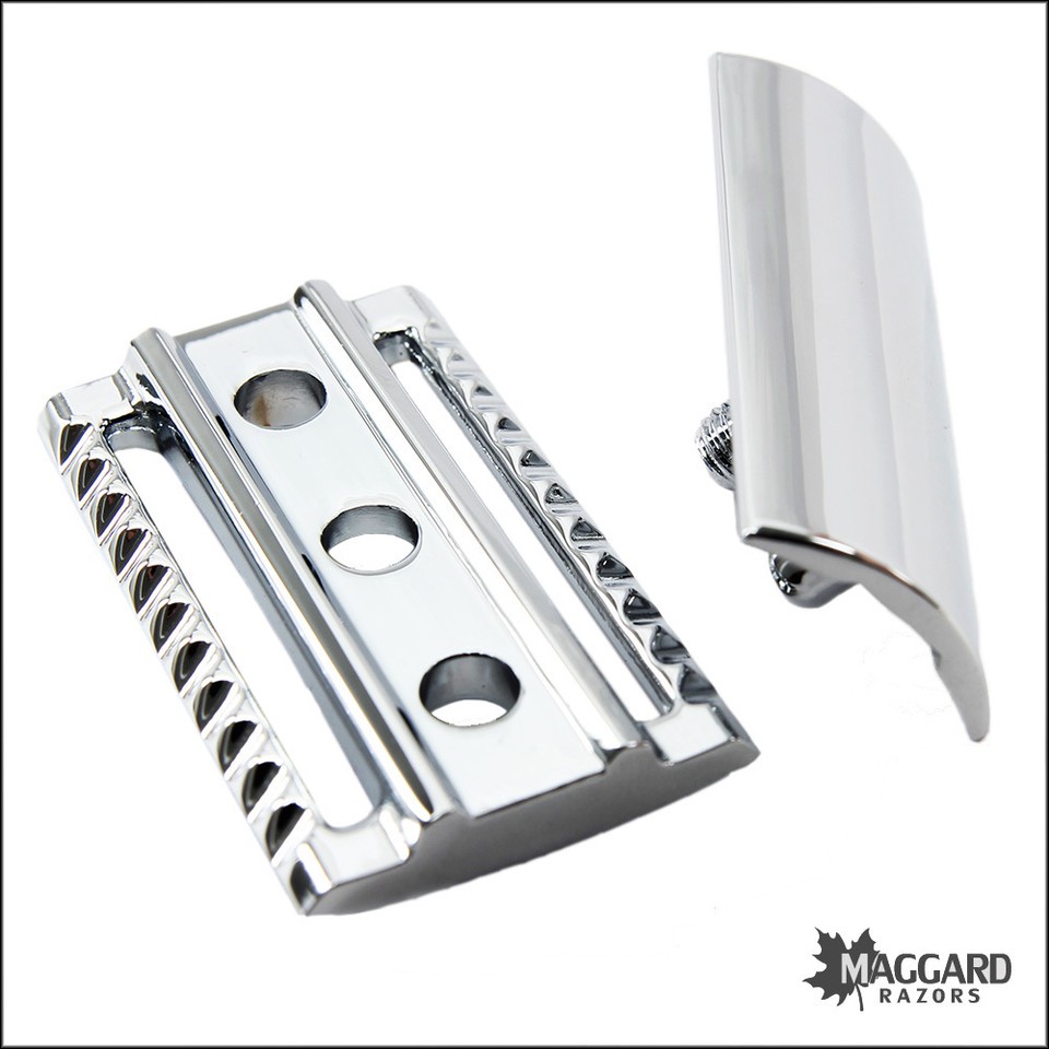 Maggard Razors MRT Stainless Travel Handle Safety Razor with Chrome ...