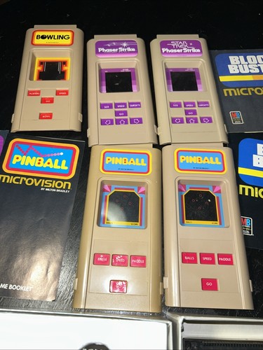 Lot Of Two Microvision Game System In Box Milton Bradley w/ Games For ...