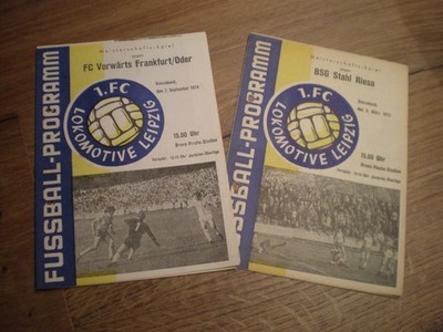 2 Programme 1. FC Lok Leipzig 74/75 ( siehe aber Beschreibung ) | eBay.de
