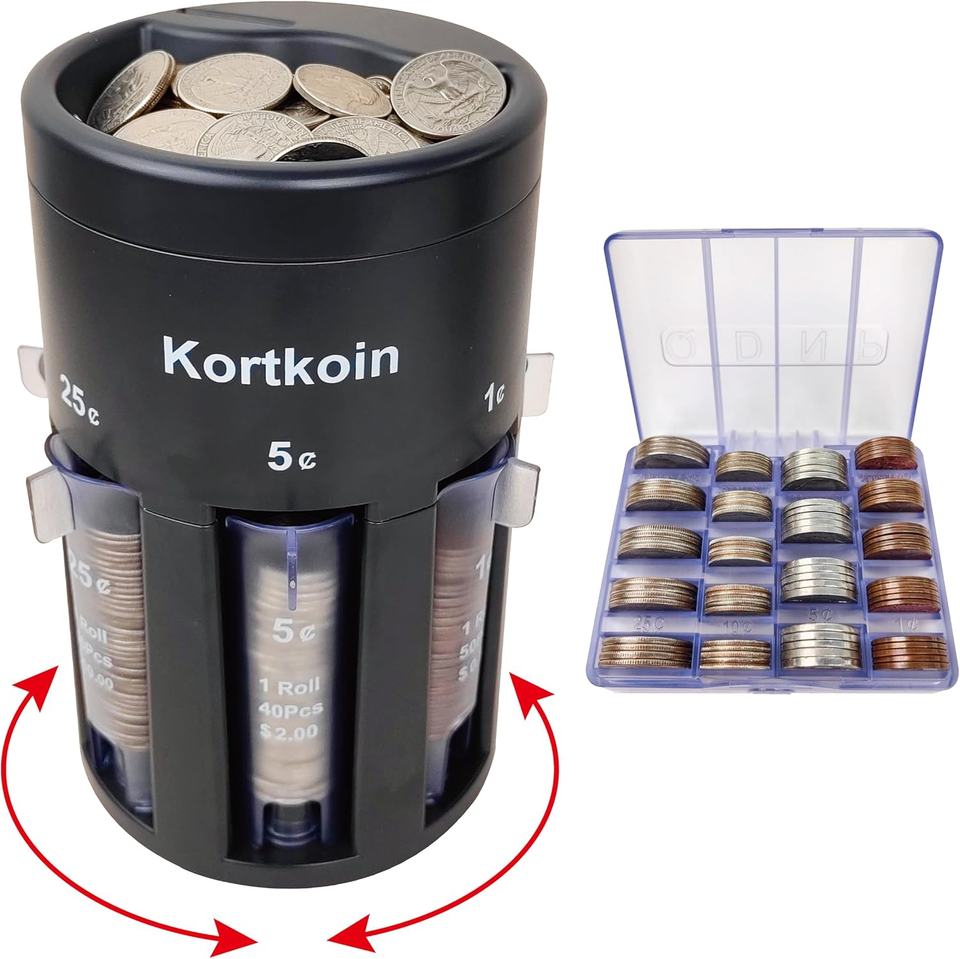 Automatic Coin Sorter 5-In-1 Coin Counter with Coin Wrappers, Sort Your ...