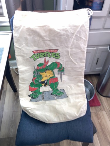 Vintage 80’s TMNT Teenage Mutant Ninja Turtles Canvas Cloth Laundry ...