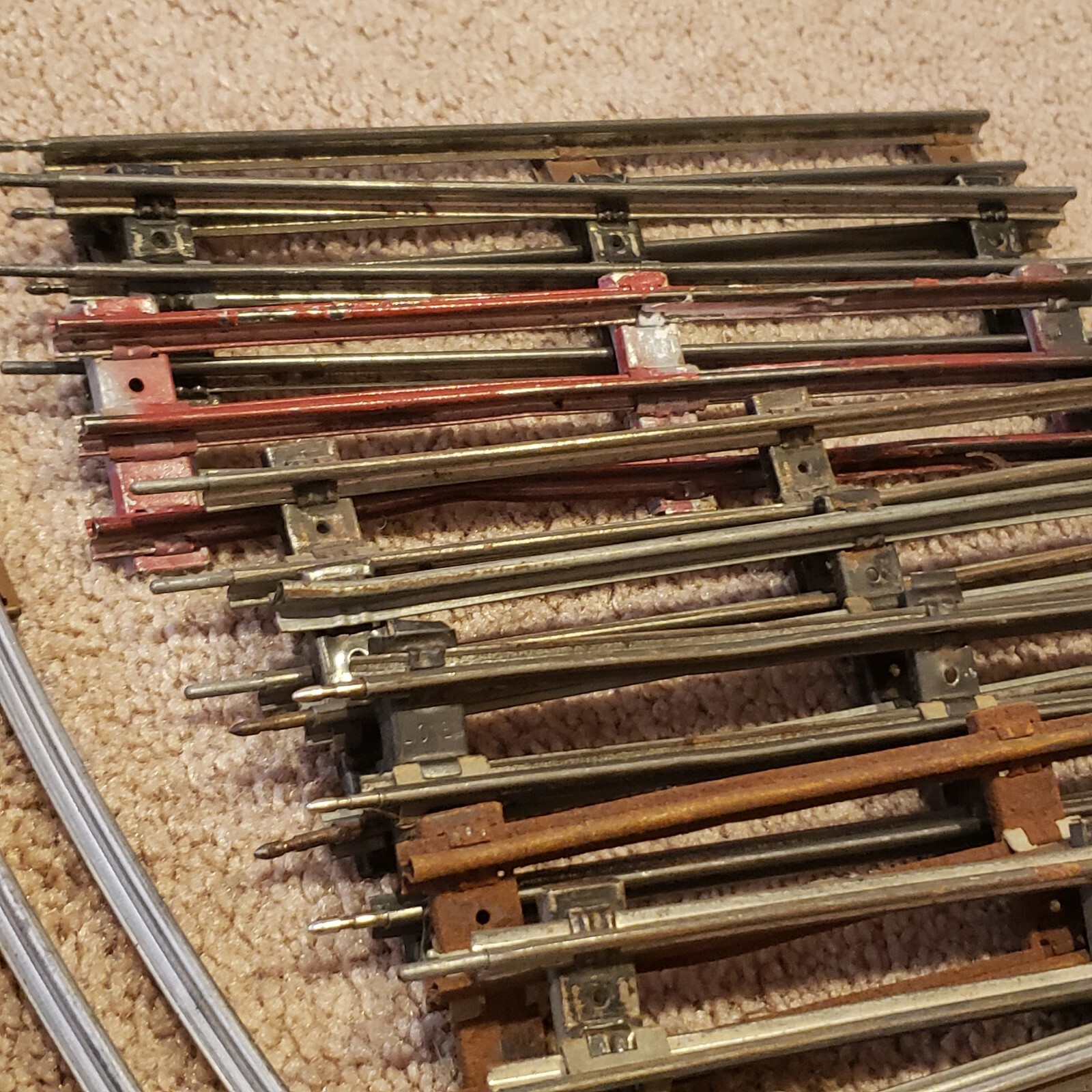 Vtg 32 Piece Lot Lionel Model Railroad Train Track O Gauge 3-Rail ...