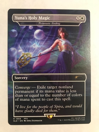 Yuna's Holy Magic Final Fantasy x Magic the Gathering MTG Secret Lair ...