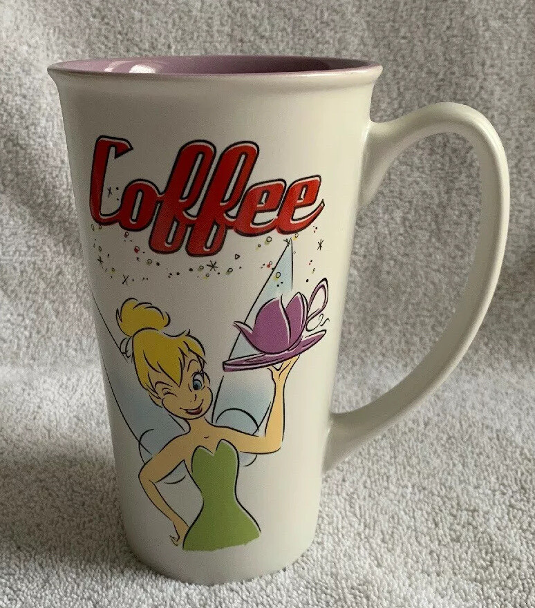 Tinkerbell Coffee Mug Tea Cup Tall Collectible Disney Store Tinker Bell ...