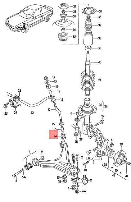 Genuine Volkswagen Rubber Bush Lower NOS AUDI VW 4000 Quattro 857407474 ...