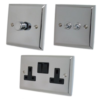 Spectrum Polished Chrome SCB Light Switches, Plug Sockets, Dimmers ...