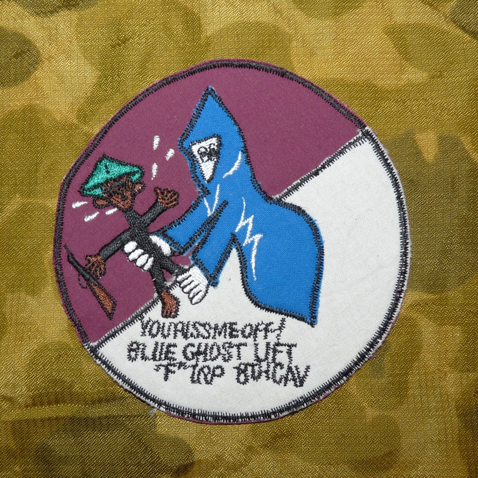 US Army Vietnam F Troop 8th Cavalry Regiment Blue Ghost Lift Patch ...