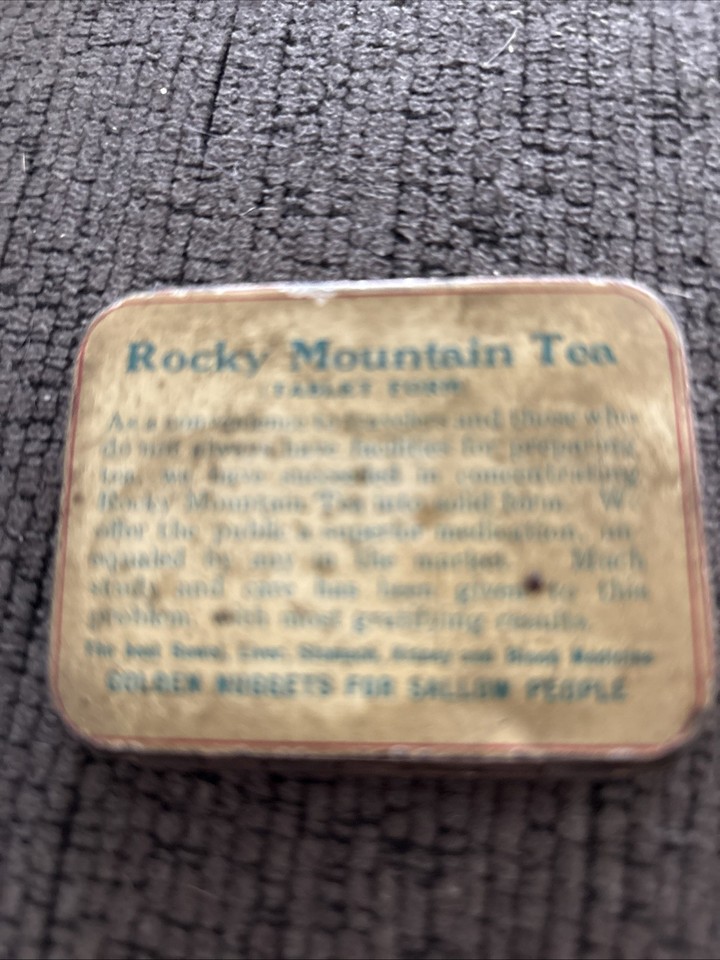 VTG HOLLISTERS ROCKY MOUNTAIN TEA NUGGETS QUACK MEDICINE TIN MADISON ...