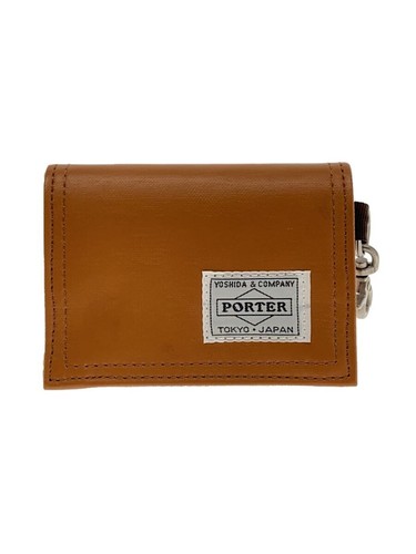 Porter CML Coin Case Camel Leather Used Compact Wallet Men | eBay