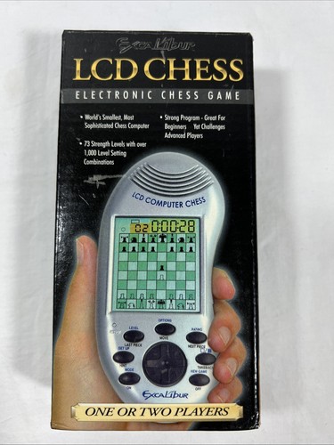 LCD Chess Checkers Electronic Handheld Travel Game Excalibur for sale ...