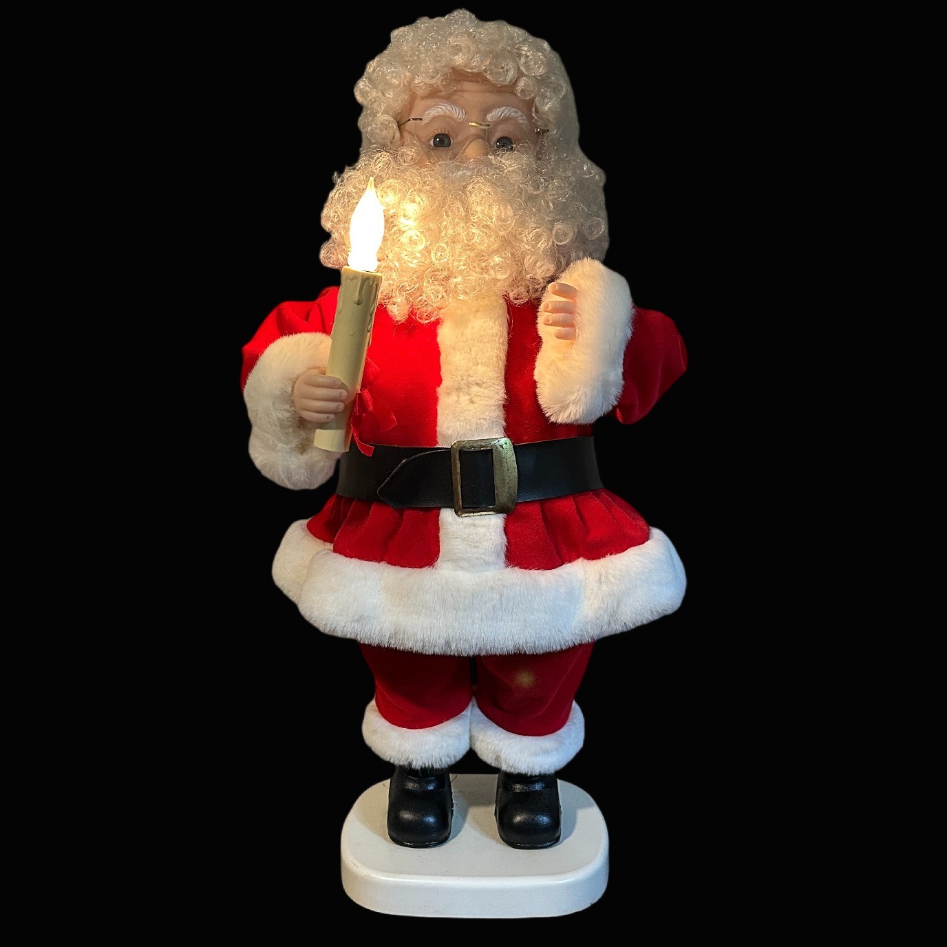 Vintage 90s Animated Light Up Santa Claus Figure Display Statue ...