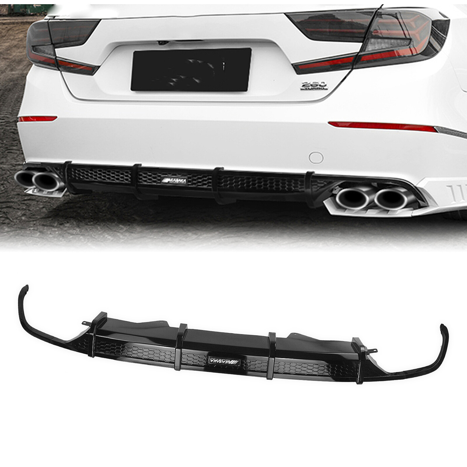3x For 2018-2022 Honda Accord AKASAKA Rear Bumper Diffuser VALANCE ...