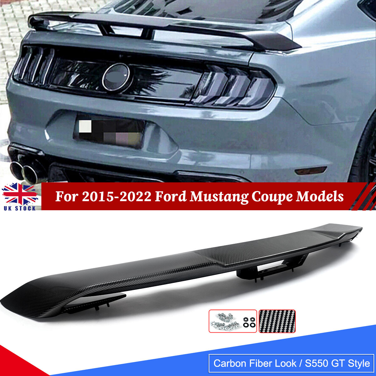 S550 Rear Spoilers Mustang Performance Pack Spoiler To Fit 2015 2020