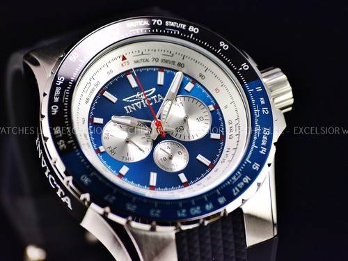 Invicta Aviator 32916 50mm Silver Stainless Steel Case with Black ...