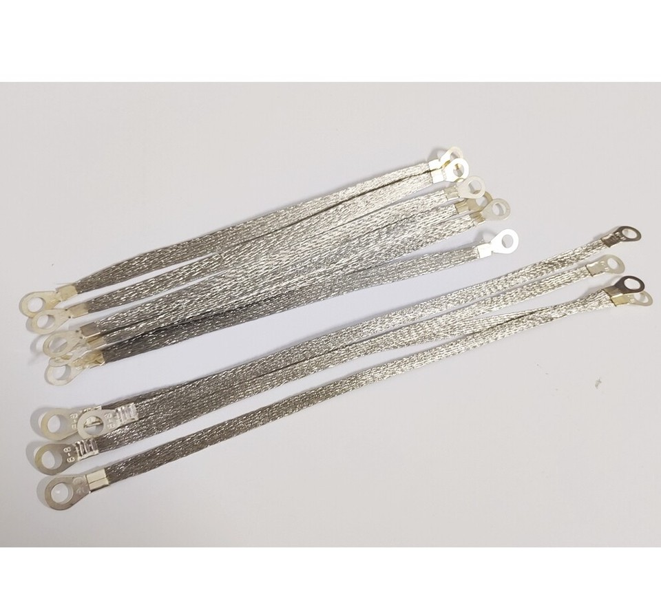 10X Universal Automotive Ground Strap Grounding Cable Tinned Copper ...