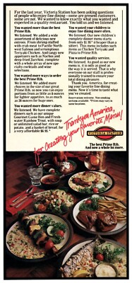 1981 Victoria Station Restaurant Vintage Print Ad Prime Rib 80s Retro ...