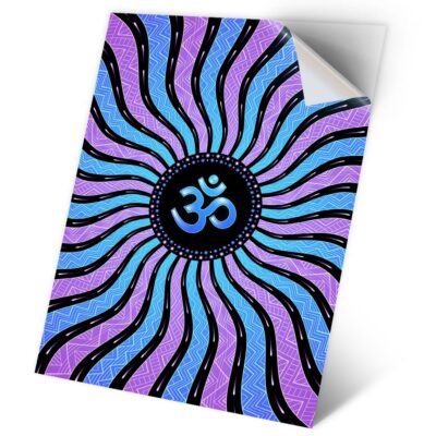 1 x Vinyl Sticker A2 - Purple Ohm Hindu Symbol #14509 | eBay UK