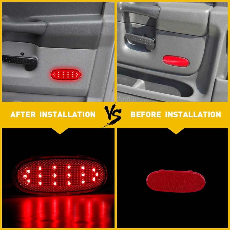 4pcs Side L&R Red Door Panel Courtesy 18LED Lights For Dodge Durango ...