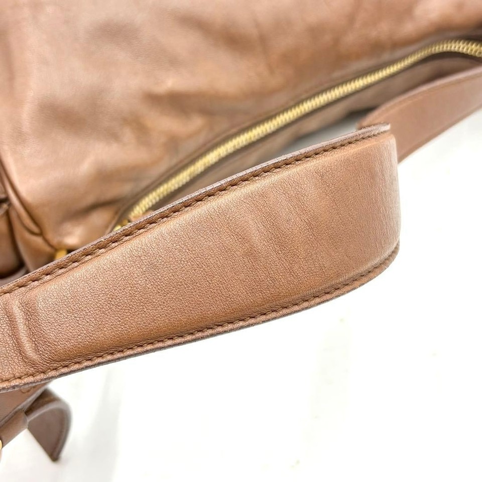 Authentic Jil Sander Side Pocket Leather Shoulder Bag Brown 2Y2563 | eBay