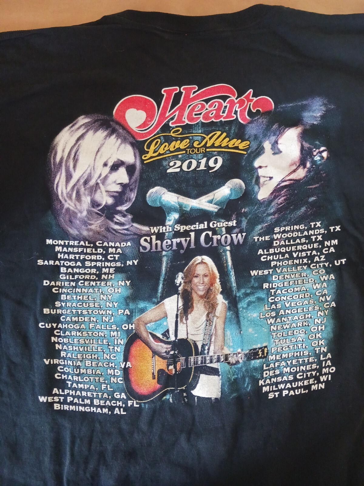Heart Concert T-shirt Black Love And Alive 2019 | eBay