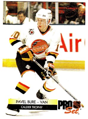 1992-93 PRO SET AWARD WINNERS #CC3 PAVEL BURE Vancouver Canucks Hockey ...