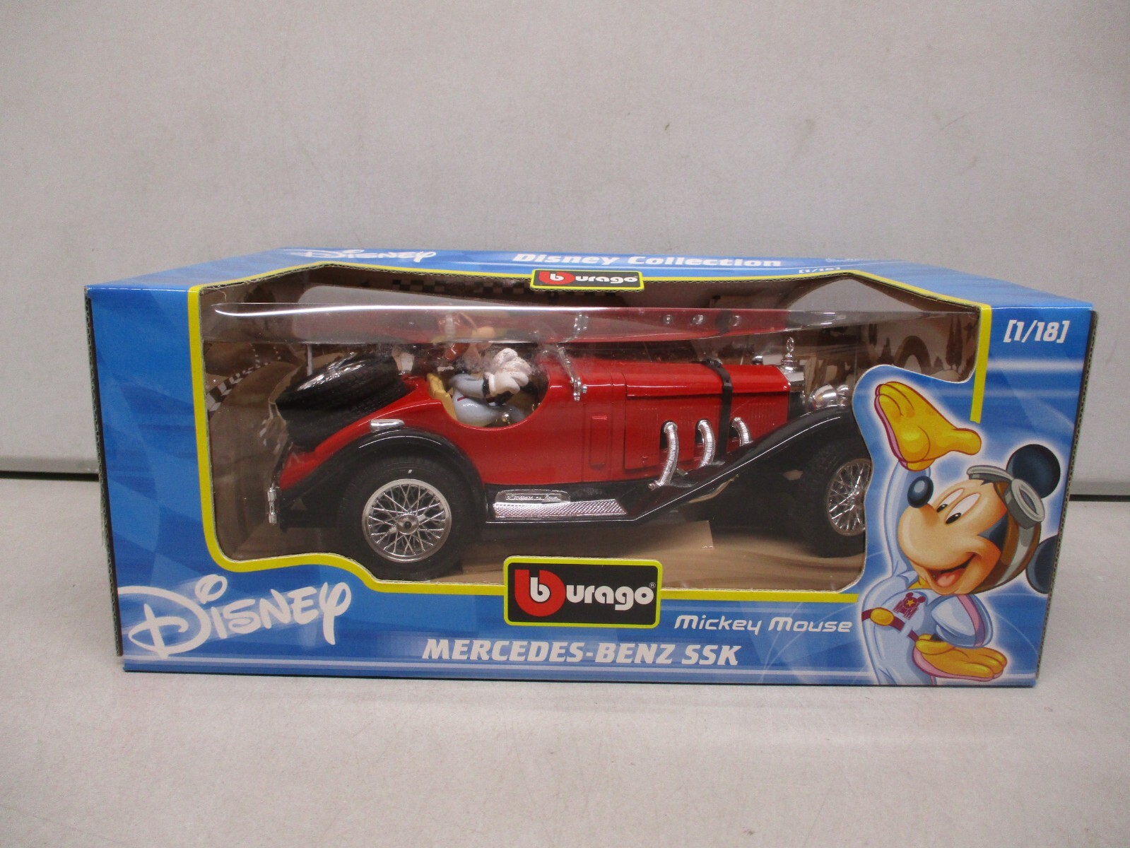 Bburago Disney Collection Mickey Mouse Mercedes Benz SSK 1/18