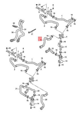 Genuine AUDI A4 Allroad Quattro Avant S4 A4l Heating Hose 8K0819332A | eBay