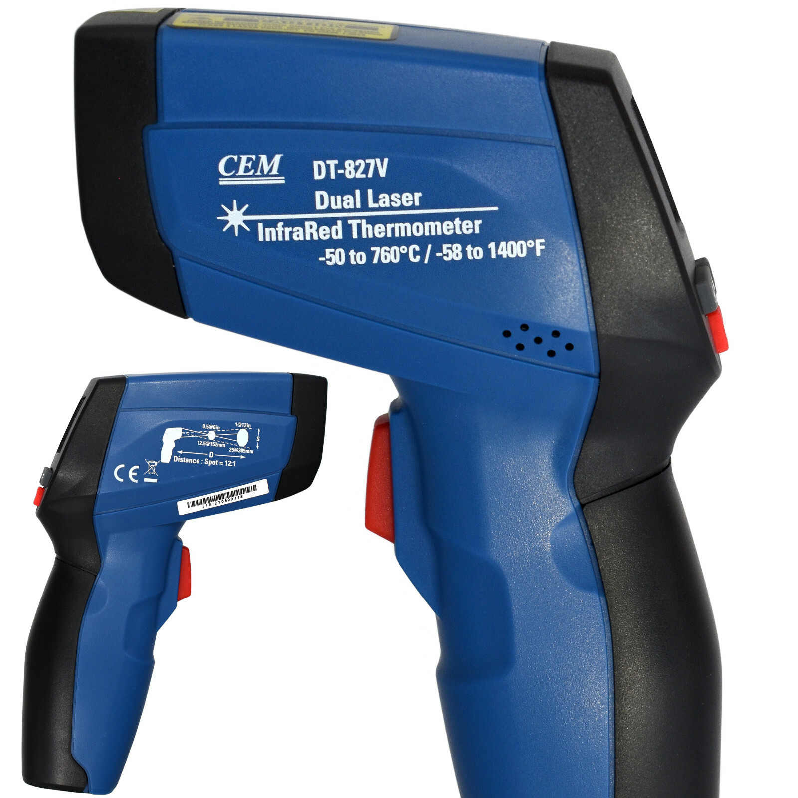 Profi Pyrometer Doppel Laser Infrarot Thermometer Temperaturmessgerät ...