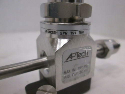 VMB Gas stick Used AP502 SM Regulator, Nupro shutoff, 30-0-100 gauge ...