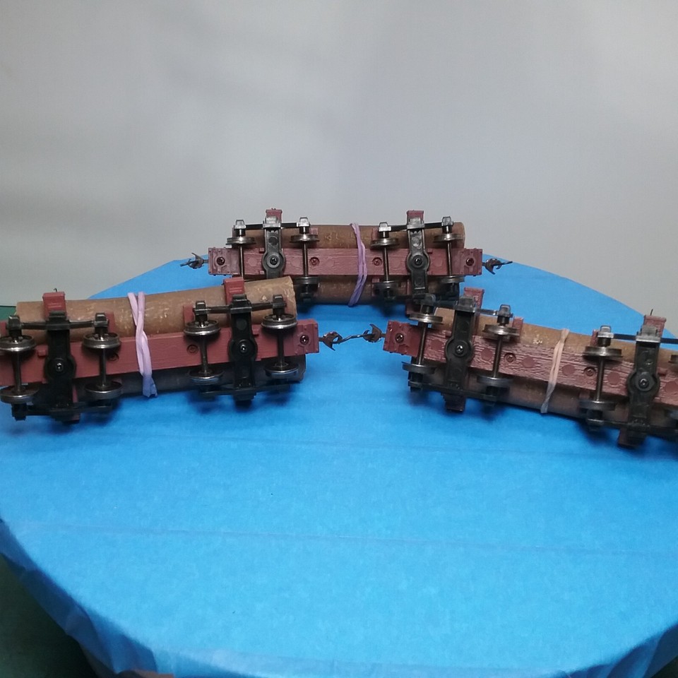 3 Bachmann Spectrum On30 skeleton log cars with logs and chains | eBay