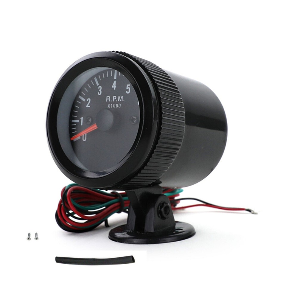 2'' 52mm Rev Counter 0-8000 RPM Analogue Tachometer Tacho Gauge Meter ...