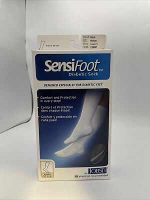 JOBST SensiFoot Knee Style 8-15 mmHg MEDIUM BLACK | eBay