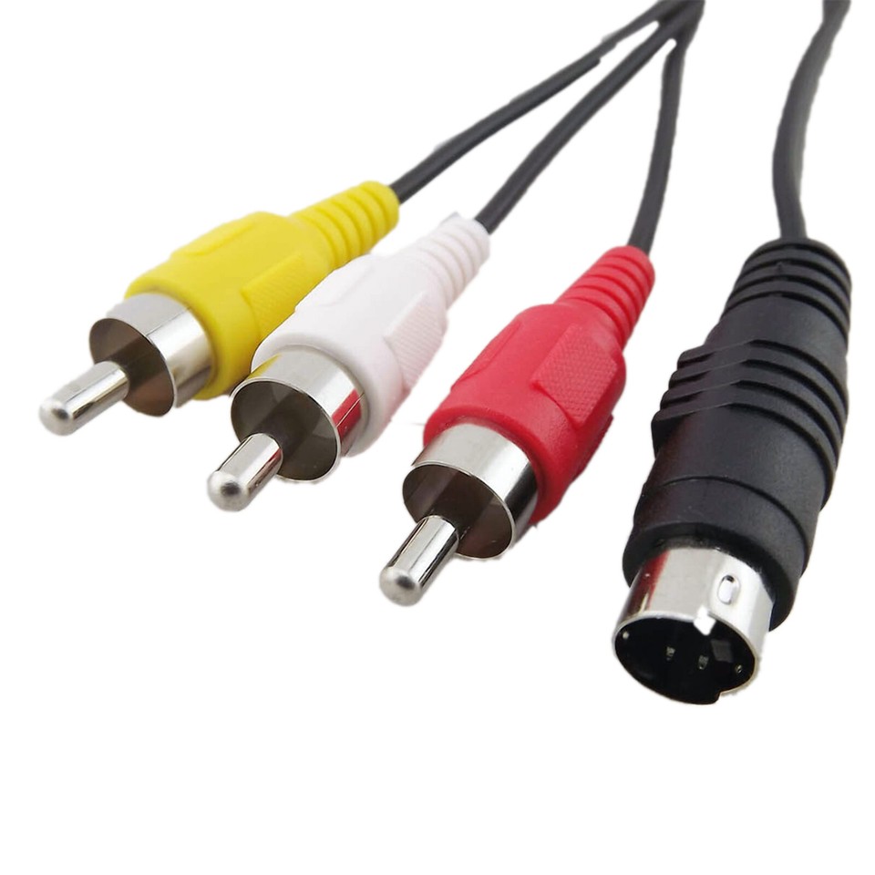 5ft 4 Pin S-Video Male To 3 RCA Male AV Audio Video Adapter Cable for ...
