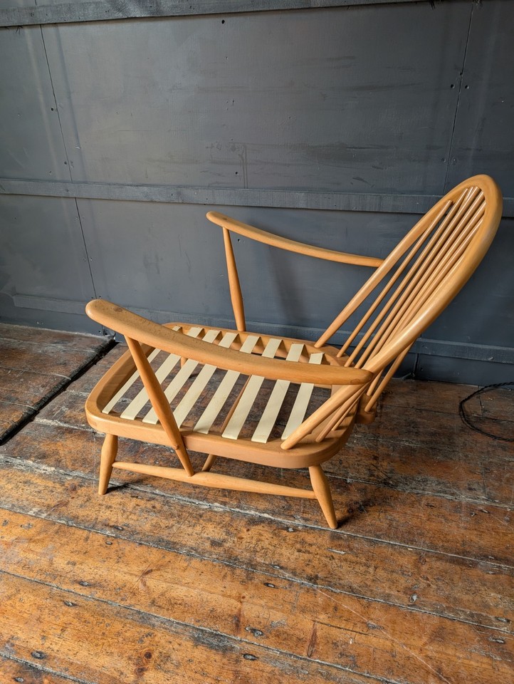 Vintage Ercol Windsor Model 203 Lounge Chair Armchair Light Blonde ...