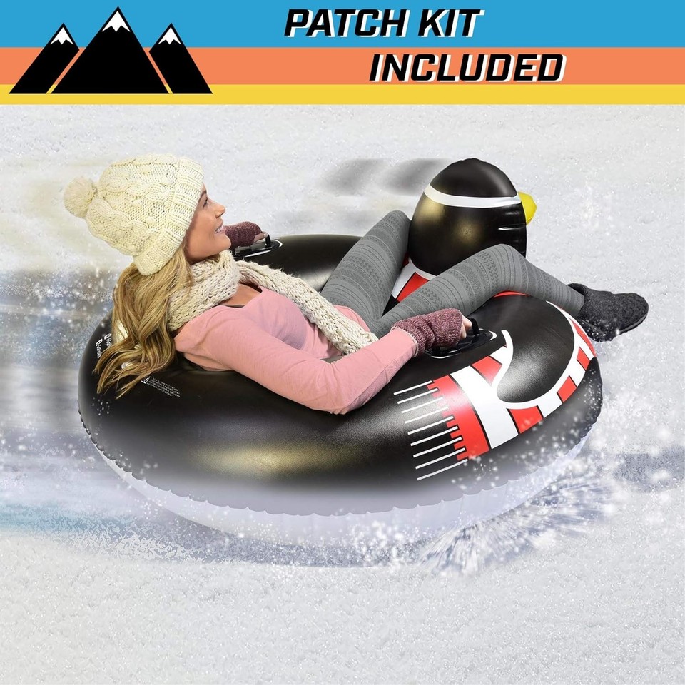 Portable Inflatable Snow Tube - Sled with Style: Unicorn, Polar Bear ...