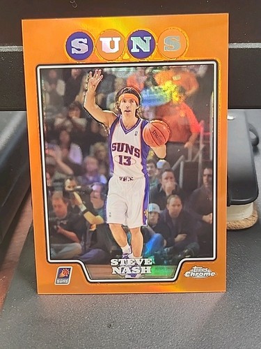 2008-09 Topps Chrome Orange Refractor Steve Nash #13 Color Match card ...
